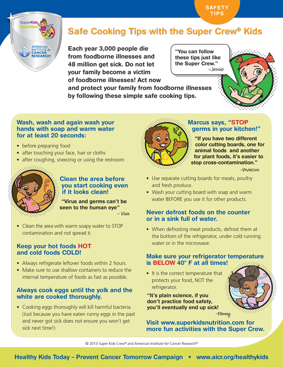 Safe Cooking Tips with the Super Crew® Kids - SuperKids Nutrition